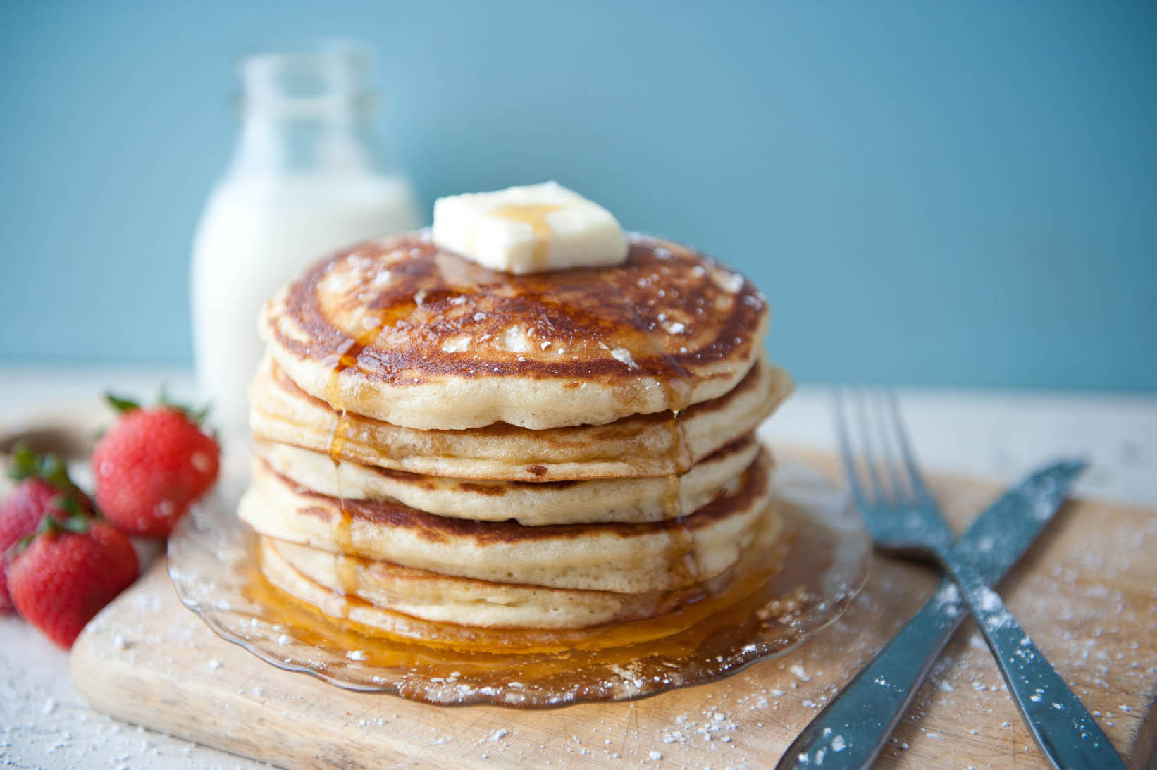 Bill Granger’s Ricotta Pancakes with Honeycomb Butter