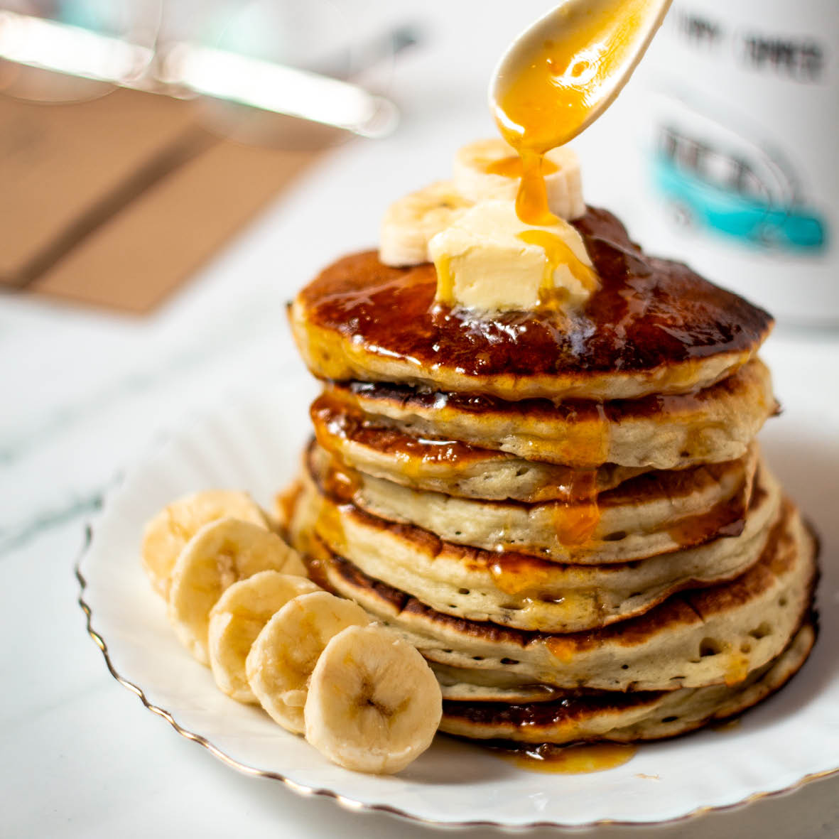 Bill Granger’s Ricotta Pancakes with Honeycomb Butter